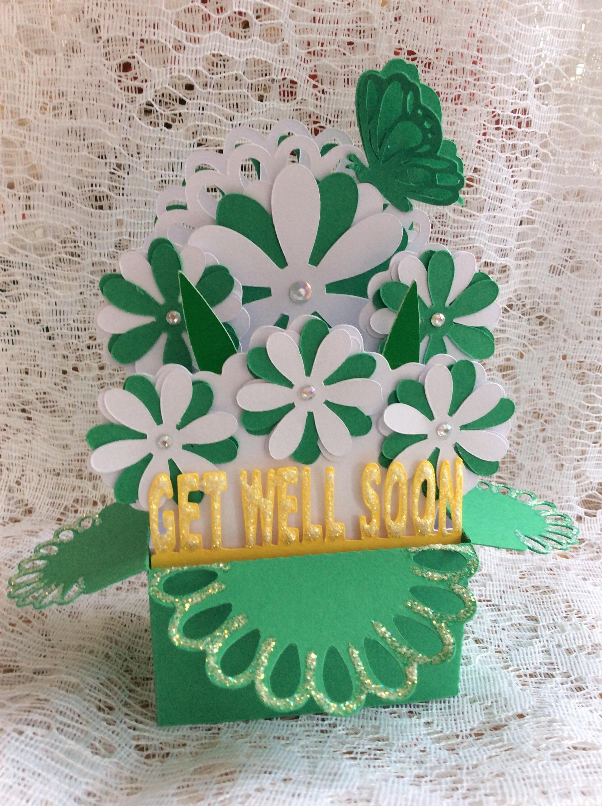 Get Well Soon Flower Gift Box Flower Card Sunshine Boxget | Etsy Canada