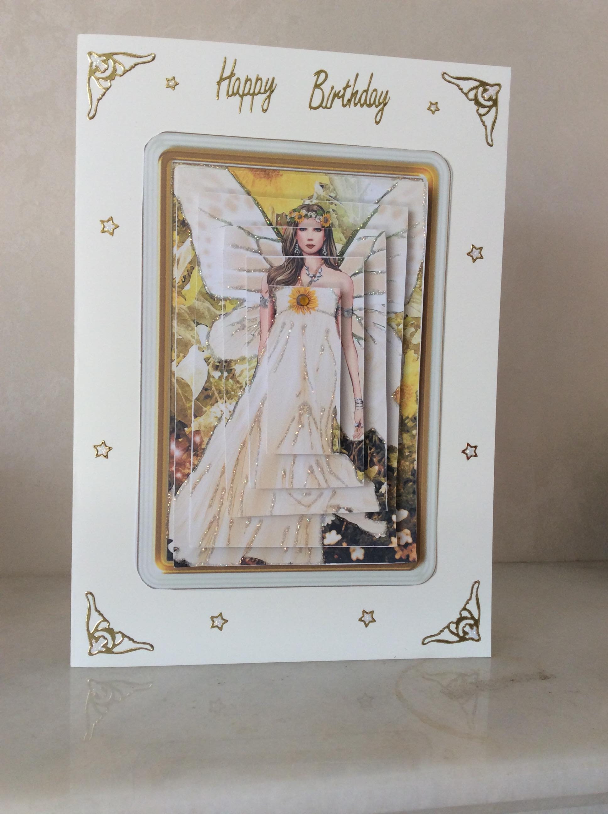 Fairy Birthday Card, Pyramid Style Card, Mystic Card, Magical 4d Fairy ...