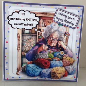 Handmade Happy Birthday Card for Knitting Lovers Crafters - Etsy