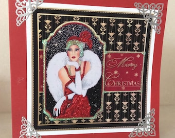 Christmas Card Art Deco - Etsy