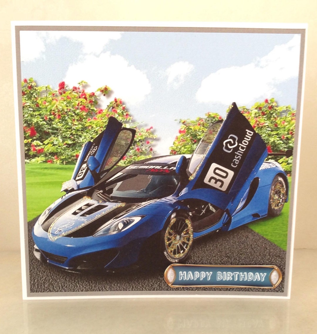 Handmade Man's Birthday Card, Sports Car Card ,car Card, Card for ...