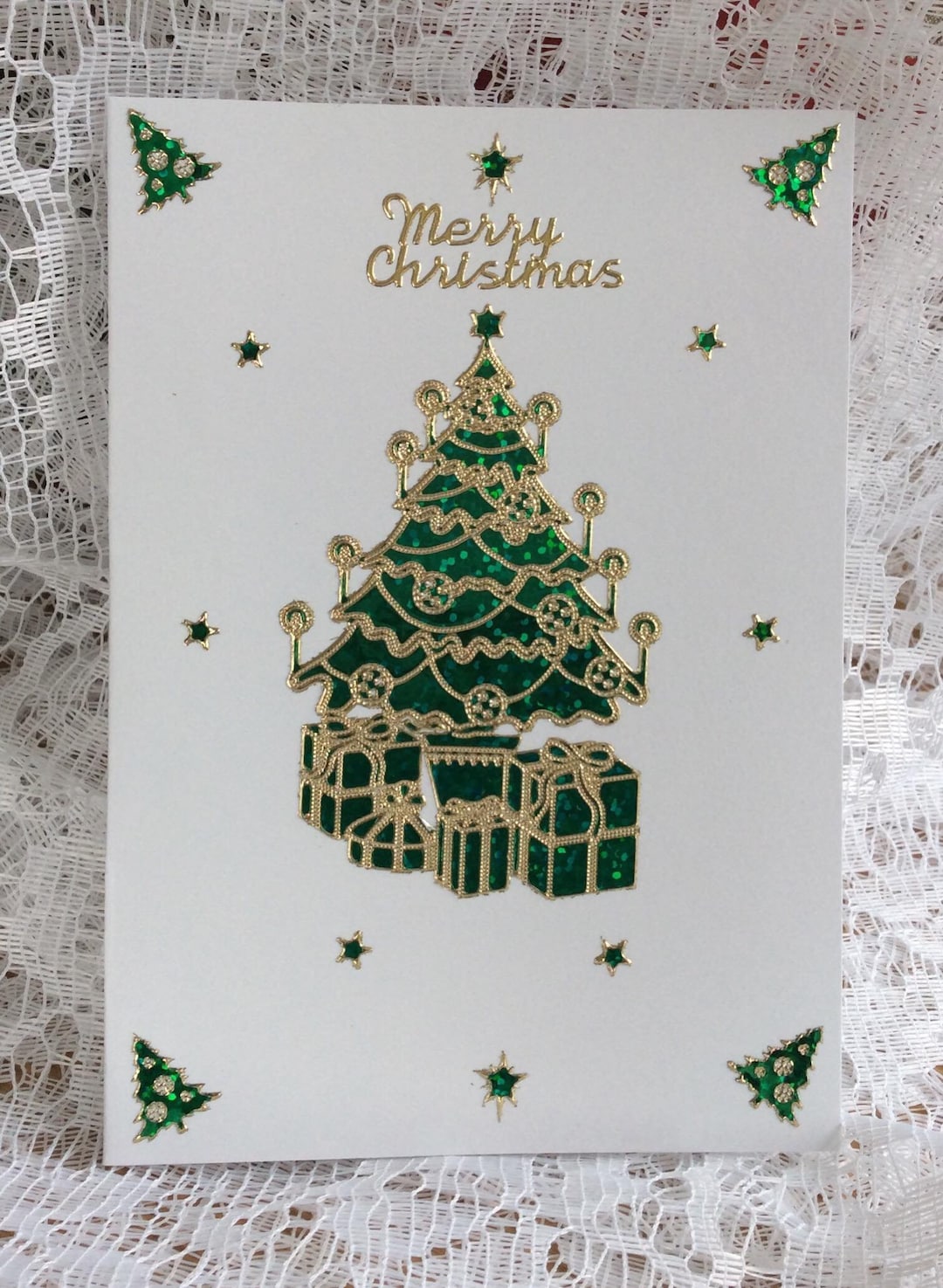 A Beautiful Handmade Christmas Card , Happy Christmas, Merry Christmas ...