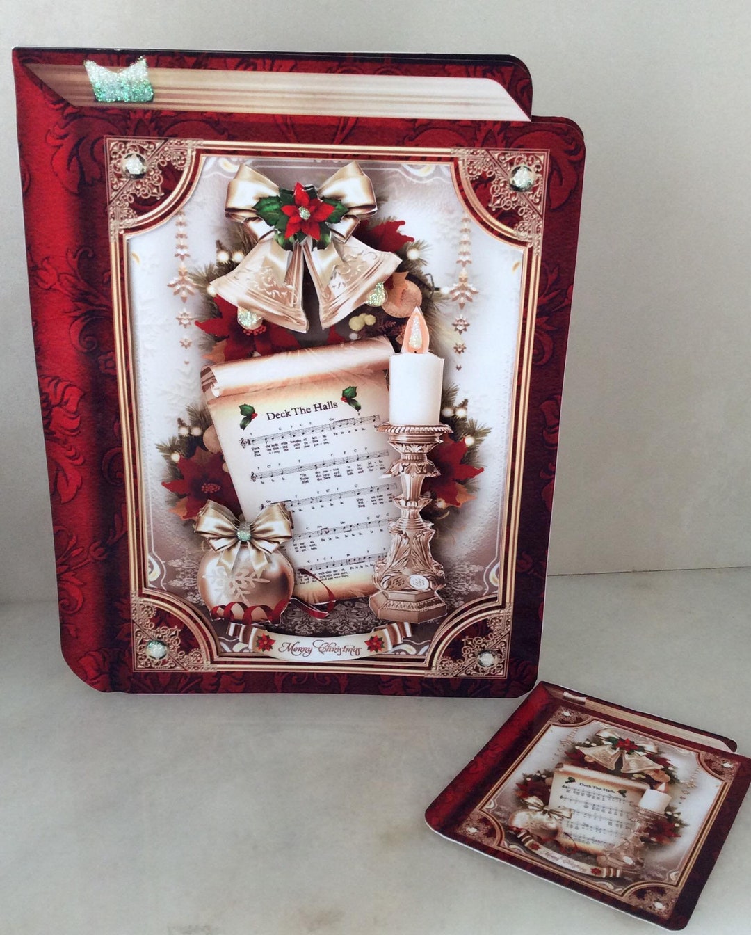 Special Christmas Card Made in the Shape of a Book, A Shaped Card for ...