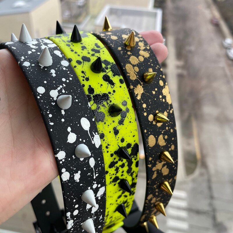 Spiked Dog Collar - Etsy