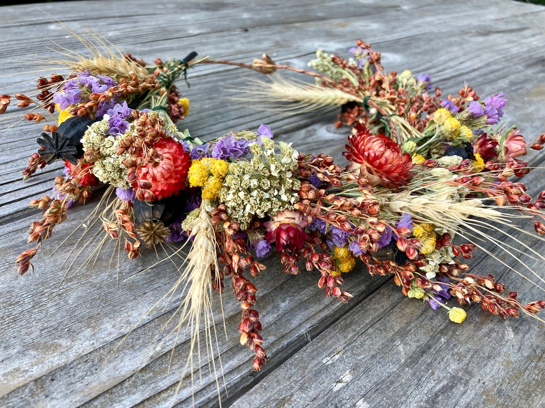 Harvest Flower Crown, Head Garland, Organic - Etsy