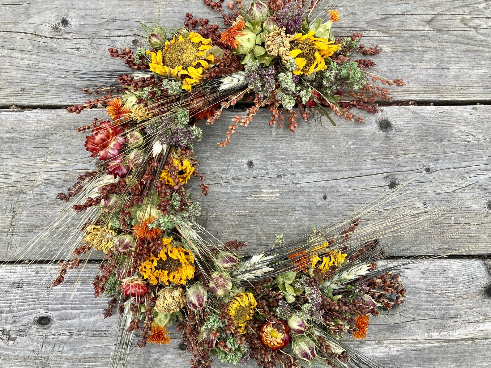 12" Crescent Wreath, Harvest Celebration, Fall and Halloween Decor - Etsy