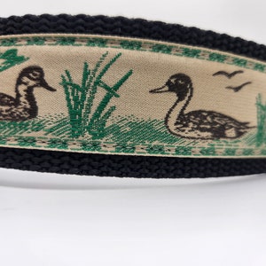 Handmade Duck Collar. Coco Collar. Green and Brown Jacquard Ribbon. for ...