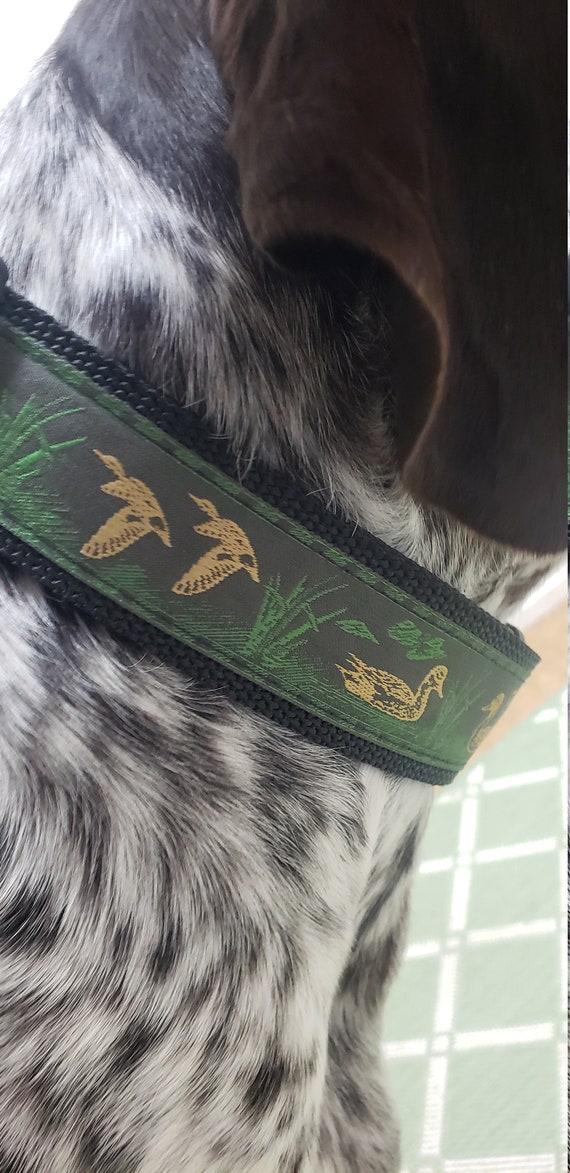 Handmade Duck Collar. Fisher Collar. Green and Blue Jacquard | Etsy