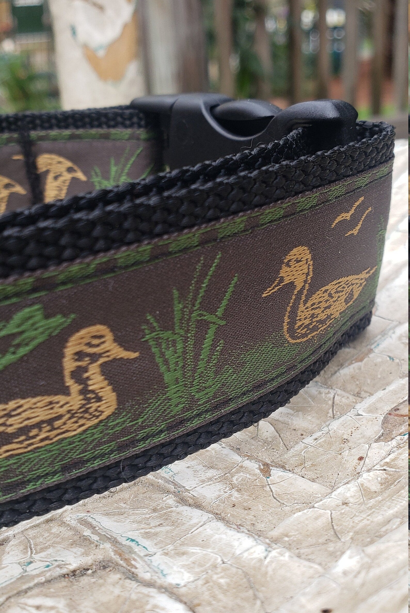 Handmade Duck Collar. Fisher Collar. Green and Blue Jacquard | Etsy