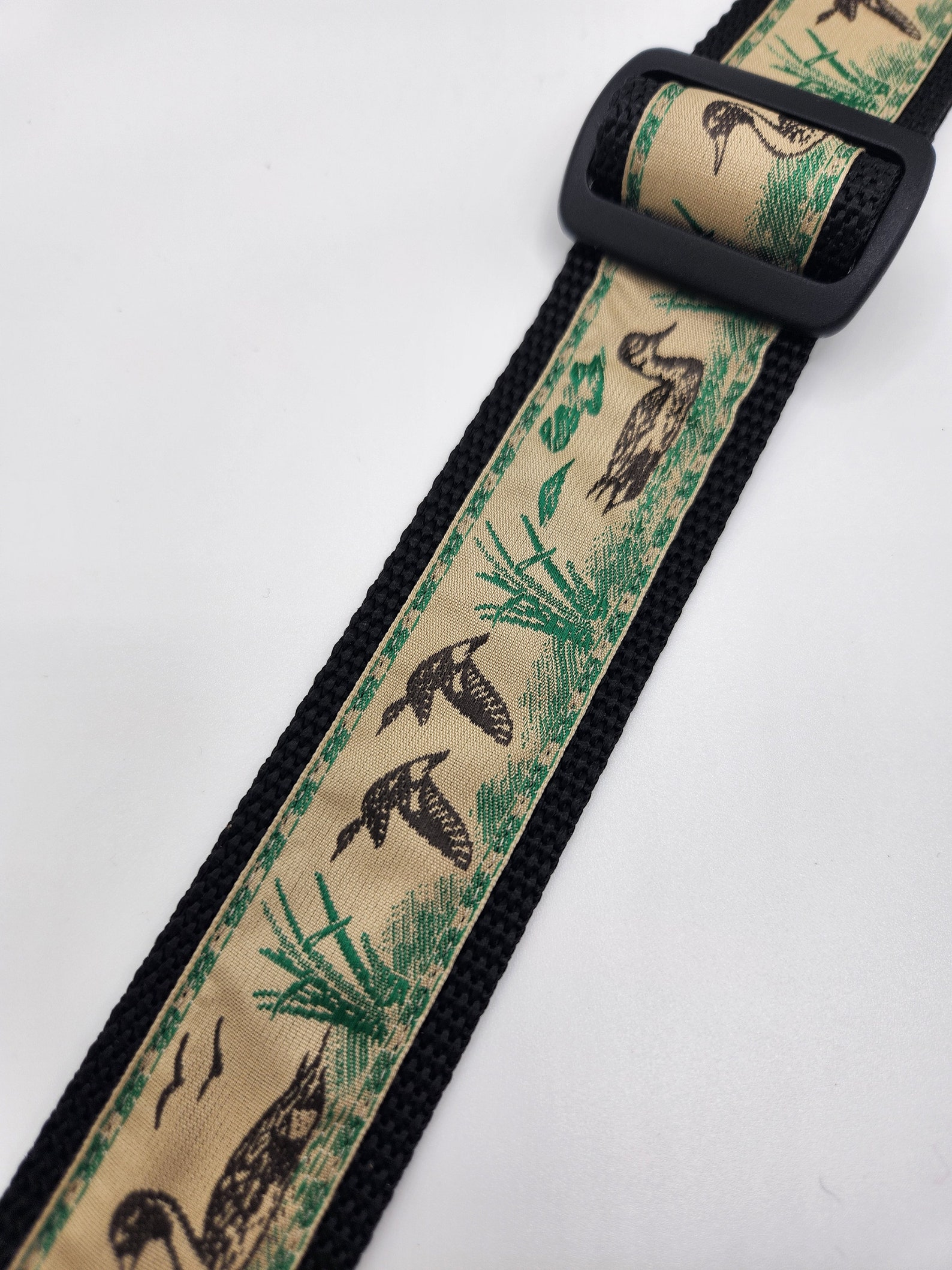 Handmade Duck Collar. Coco Collar. Green and Brown Jacquard Ribbon. for ...