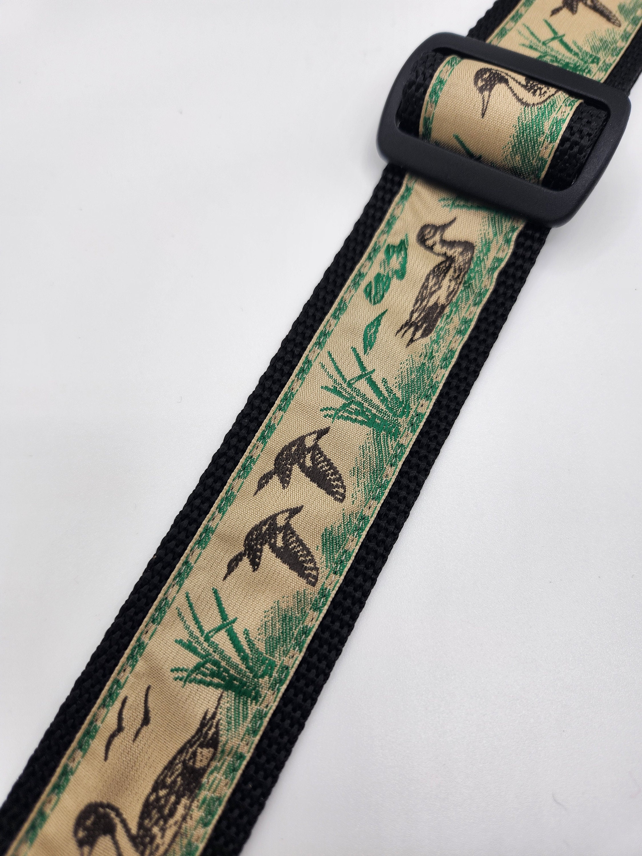 Handmade Duck Collar. Coco Collar. Green and Brown Jacquard Ribbon. for ...