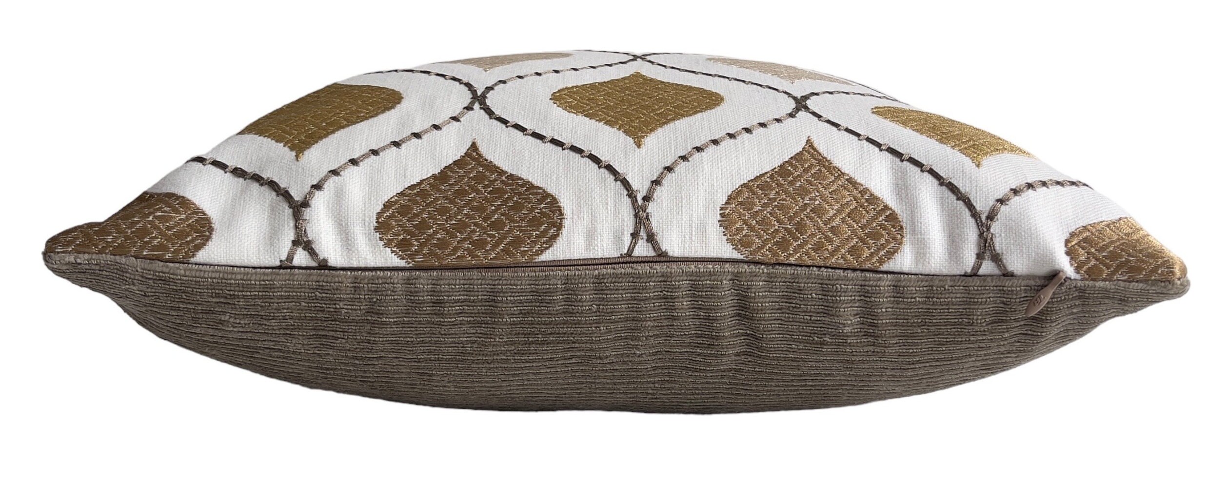 Multicoloured Geometric Pattern Cushion Cover Embroidered Cotton ...