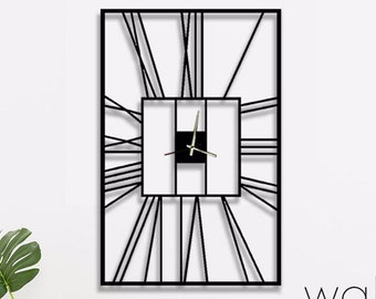 Rectangle Wall Clock | Etsy