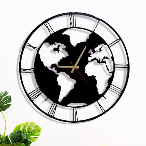 Map Wall Clock - Etsy