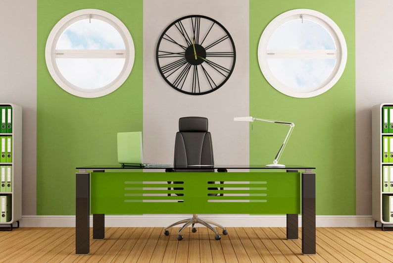 Slim Design Modern Metal Wall Clock With Linear Roman - Etsy