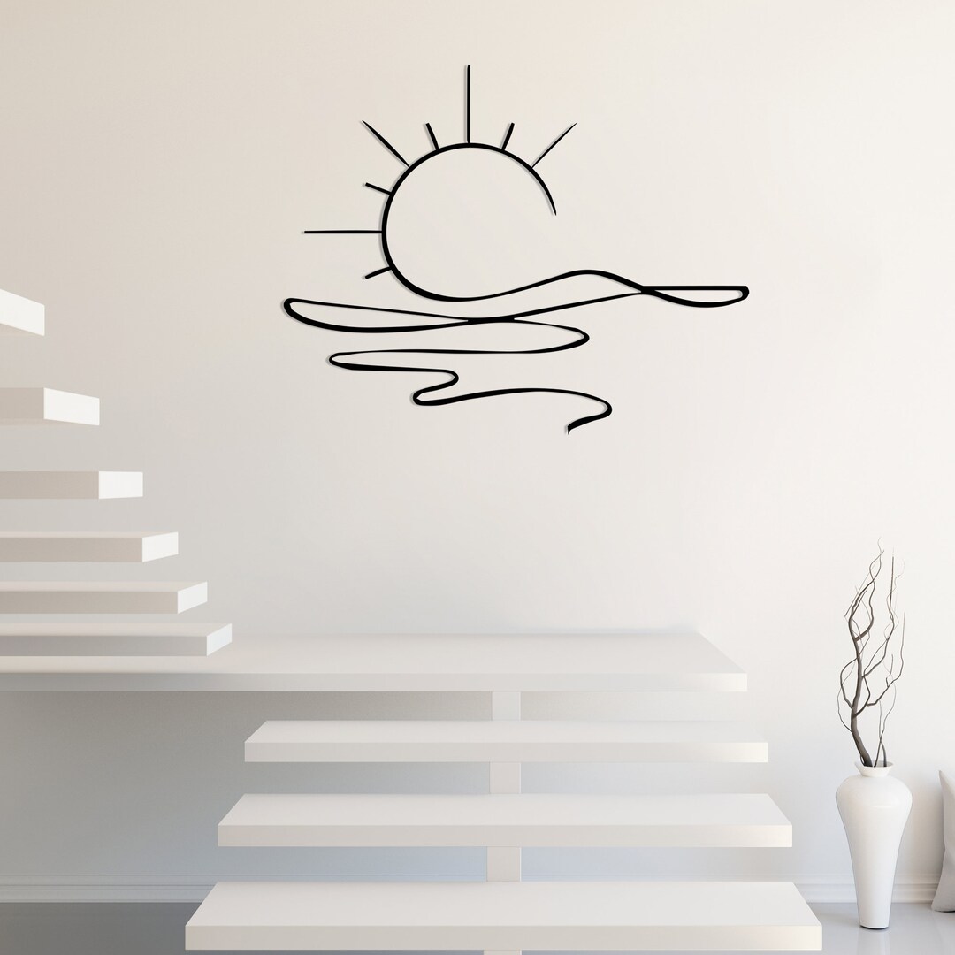 Sunshine Metal Sign Sun Metal Wall Art Sea Sparkle Metal Wall Decor ...
