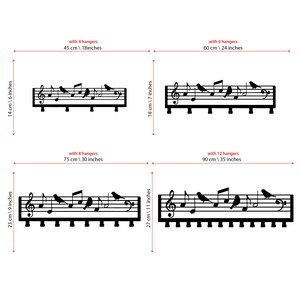 Music Portrait & Notes Wall Mounted Coat Rack, Metal Wall Art, Key ...