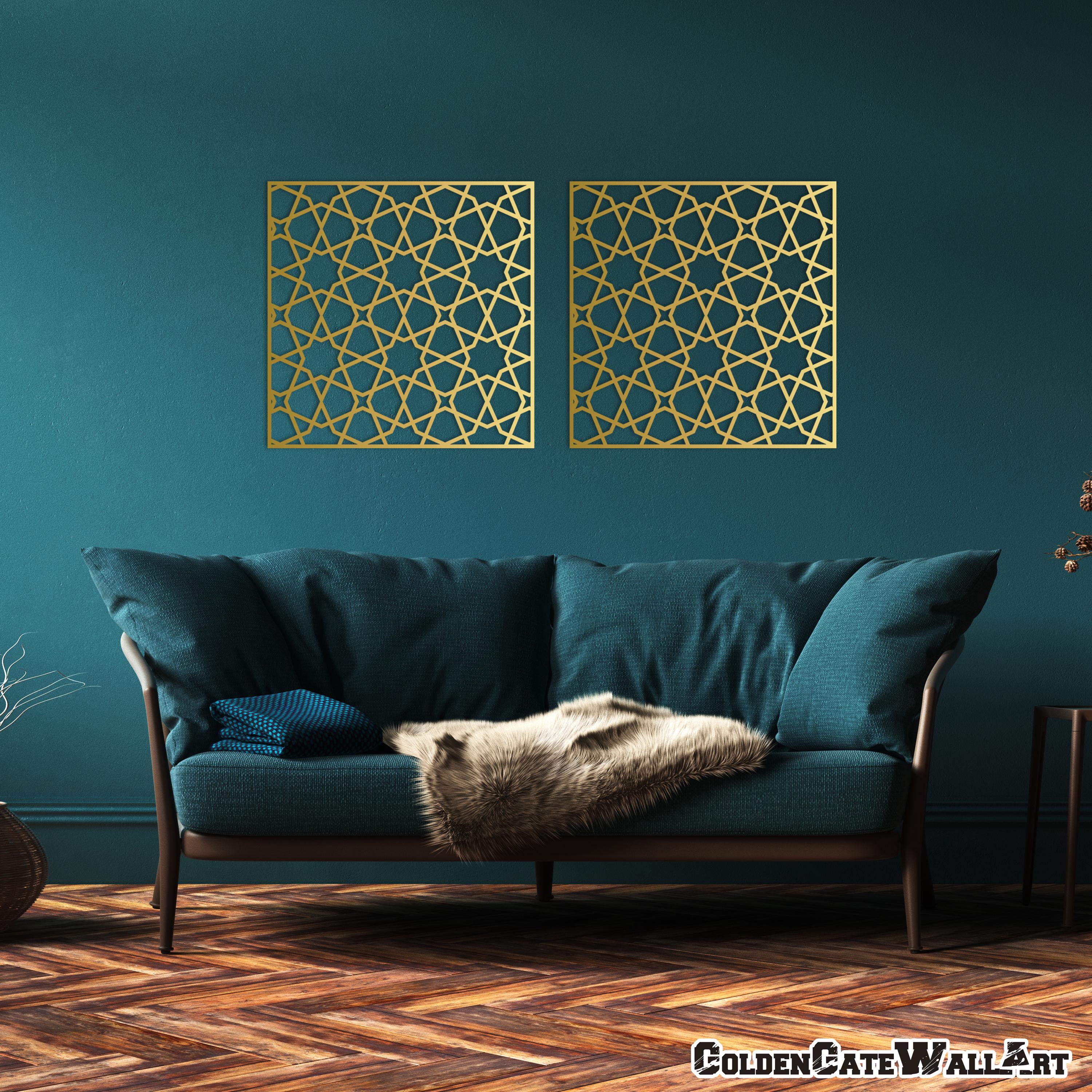 Oriental Metal Wall Art, Mangala Metal Wall Decor, Oriental Art, 3D ...