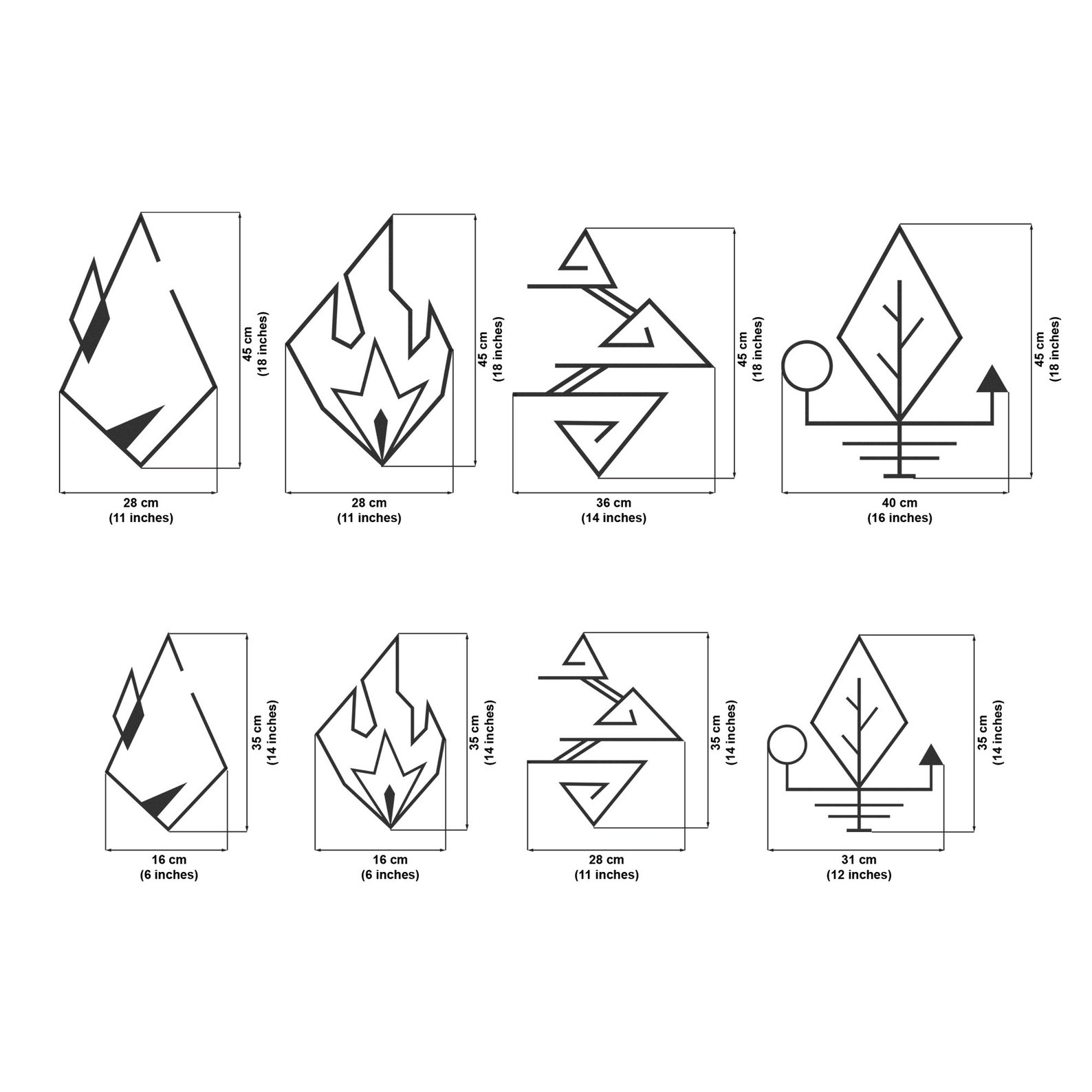Four Elements Wall Decor Metal Wall Art Original Wall - Etsy