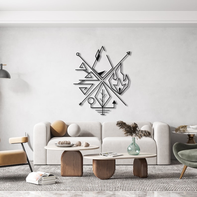 Four Elements Wall Decor Metal Wall Art Original Wall - Etsy