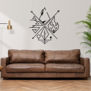Four Elements Wall Decor; Metal Wall Art Original Wall Hangings ...