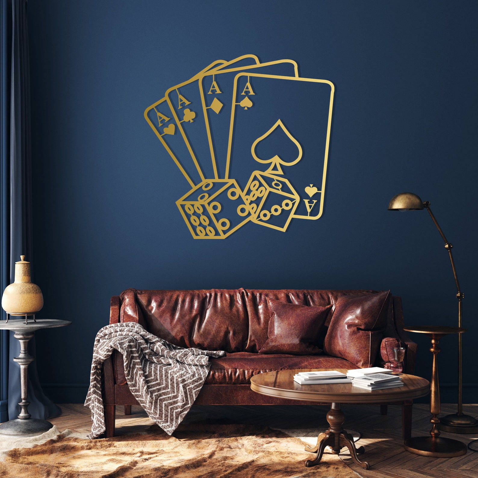 Metal Playing Cards Wall Art: Casino Poker Decor - Etsy