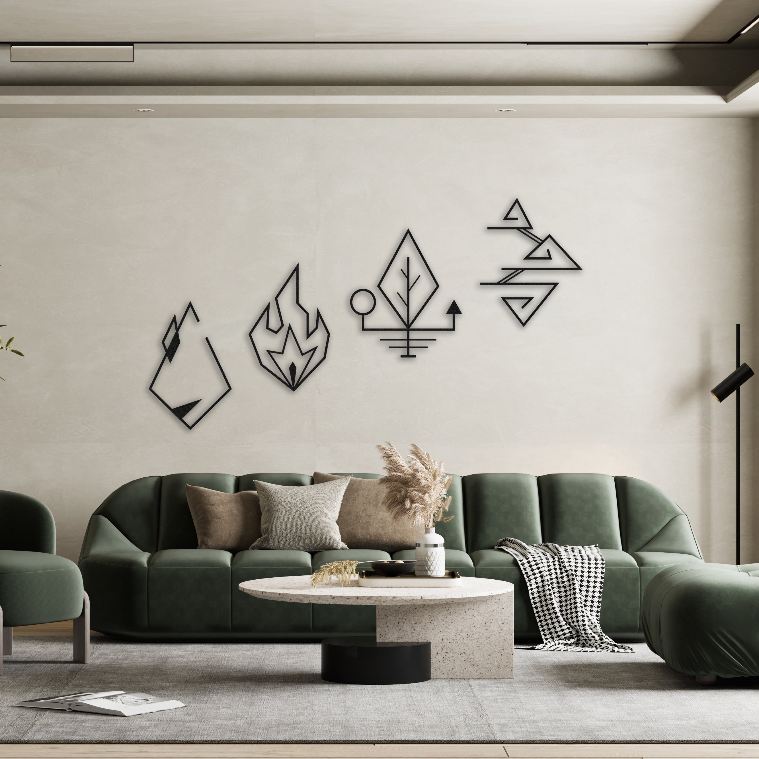 Four Elements Wall Decor Metal Wall Art Original Wall - Etsy UK