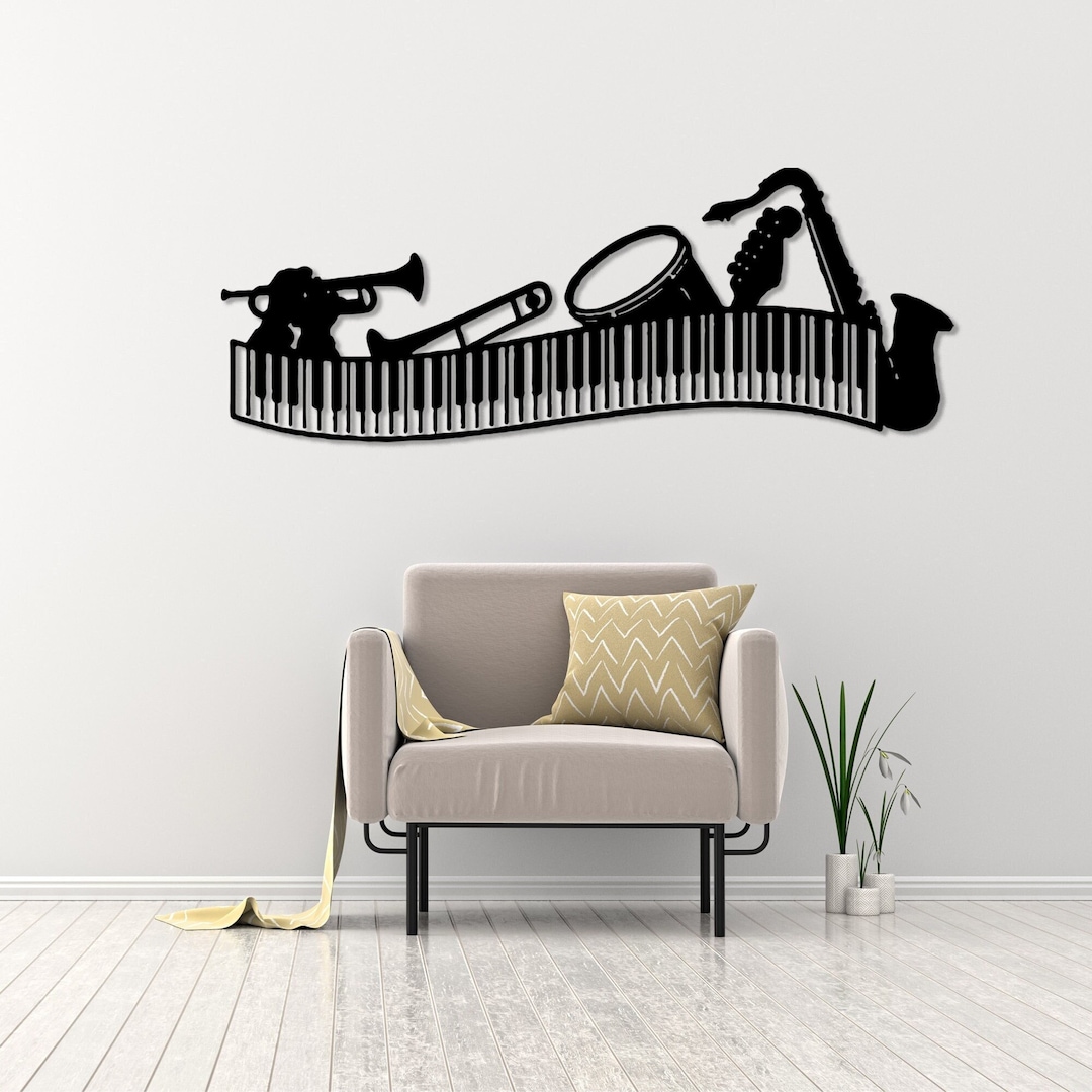 Metal Musical Instruments Wall Art: Jazz Music Bar Sign - Etsy