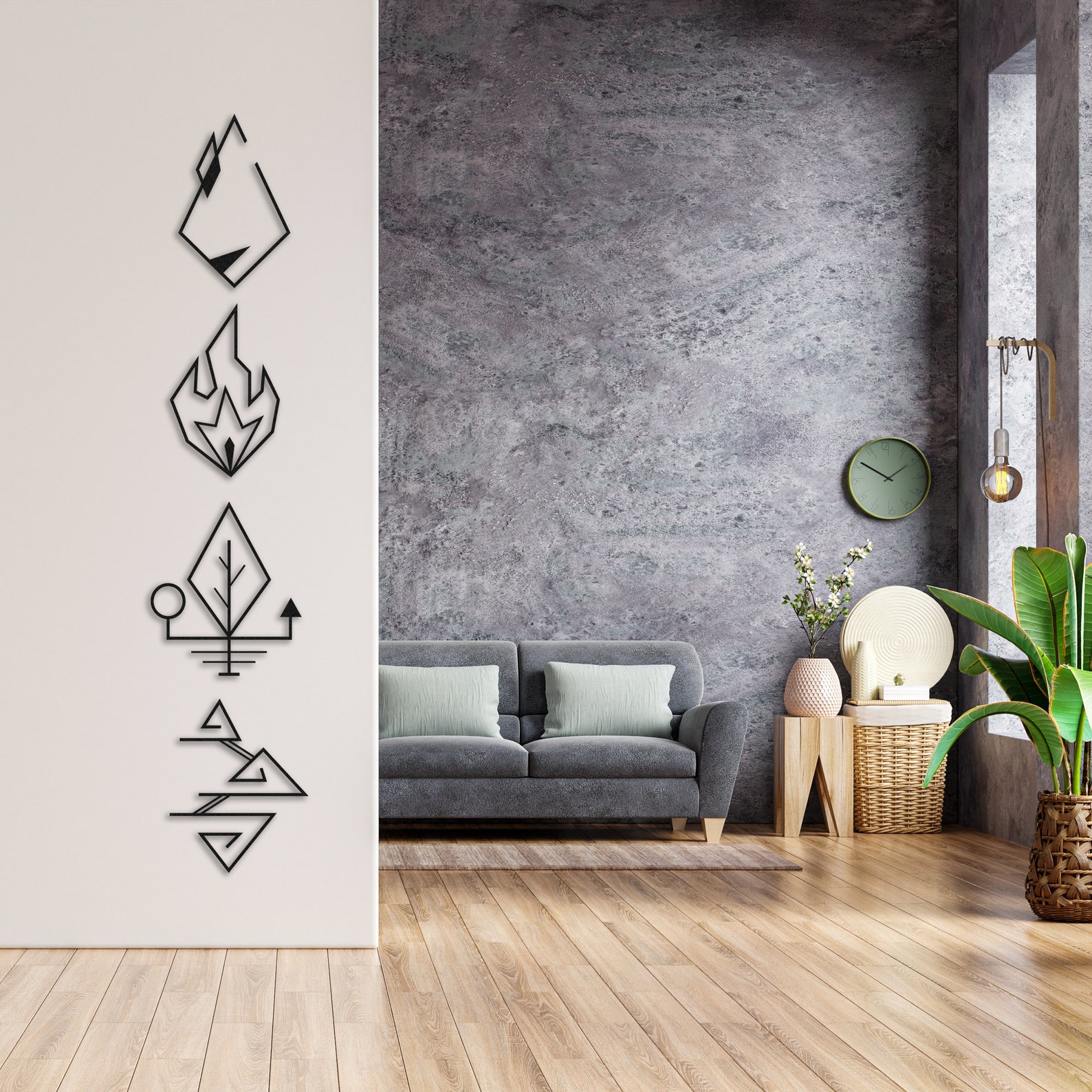 Four Elements Wall Decor Metal Wall Art Original Wall - Etsy