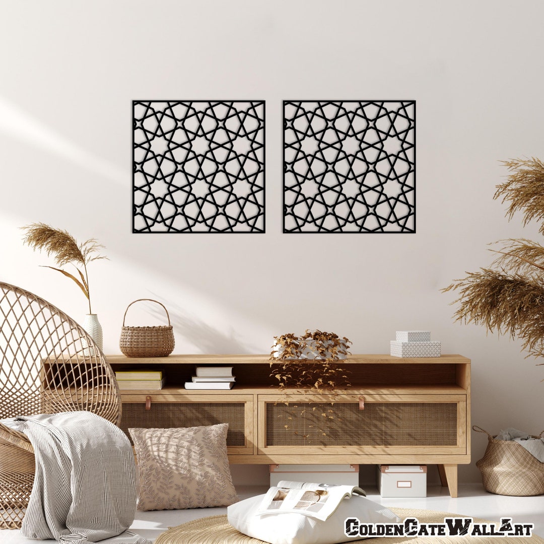 Oriental Metal Wall Art, Mangala Metal Wall Decor, Oriental Art, 3D ...