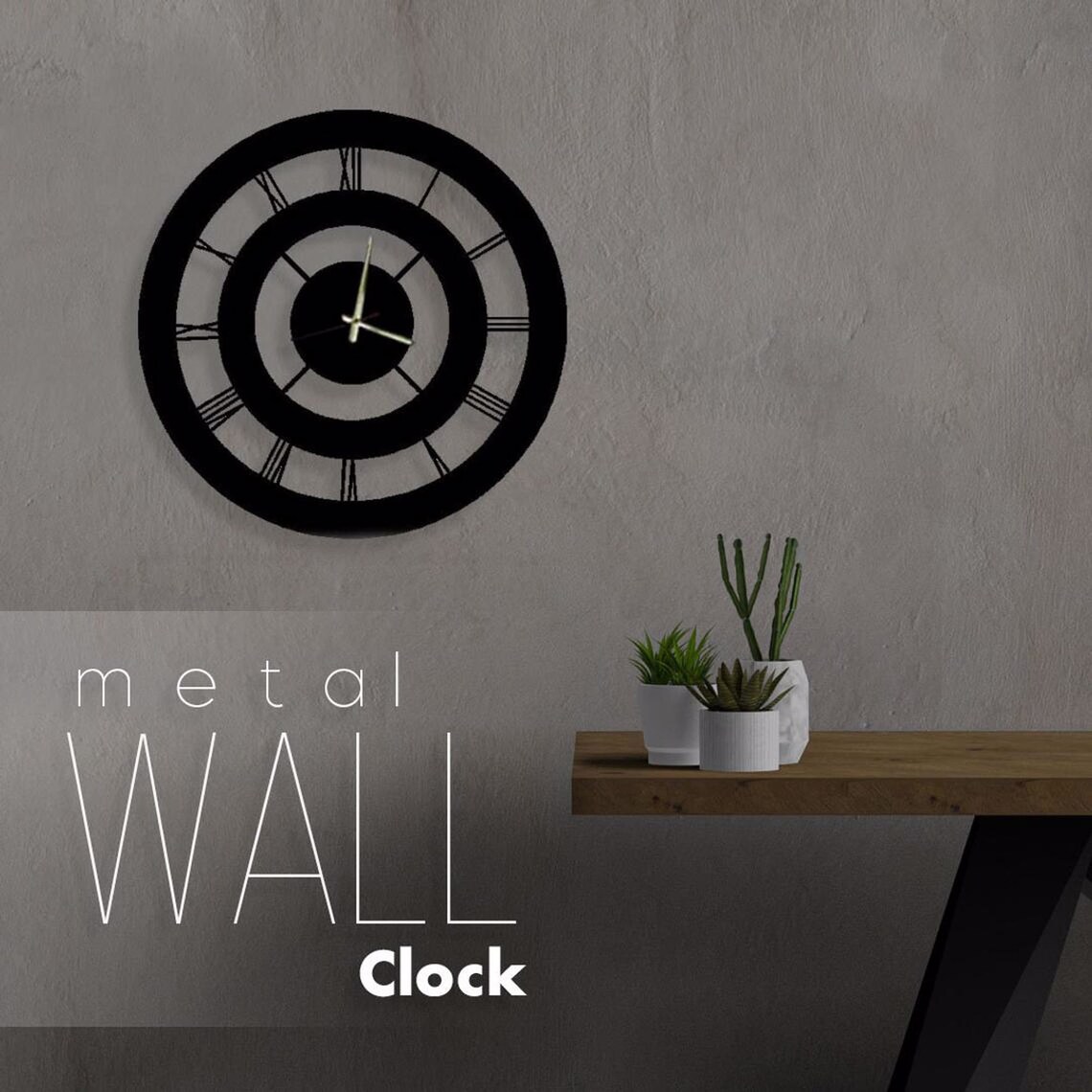 Concentric Metal Wall Clock Design Metal Wall Decor Best - Etsy