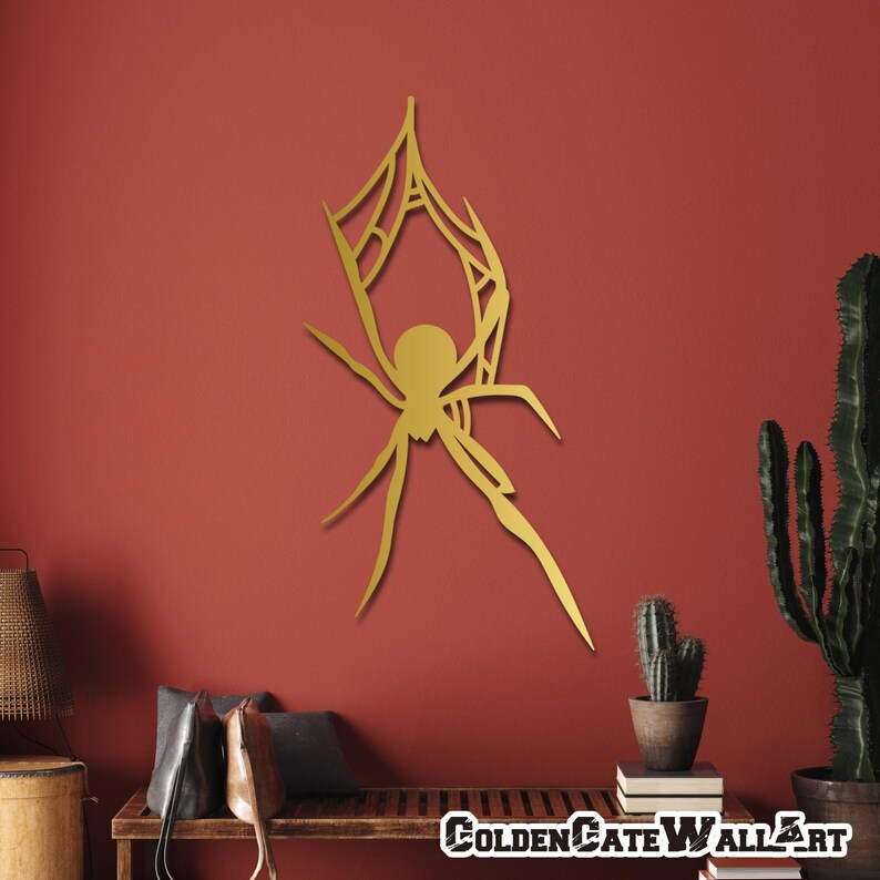 Goth Spider Metal Wall Art: Gothic Halloween Decor - Etsy