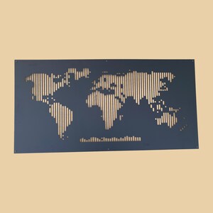XL World Map Metal Wall Decor Metal World Map World Map Wall - Etsy
