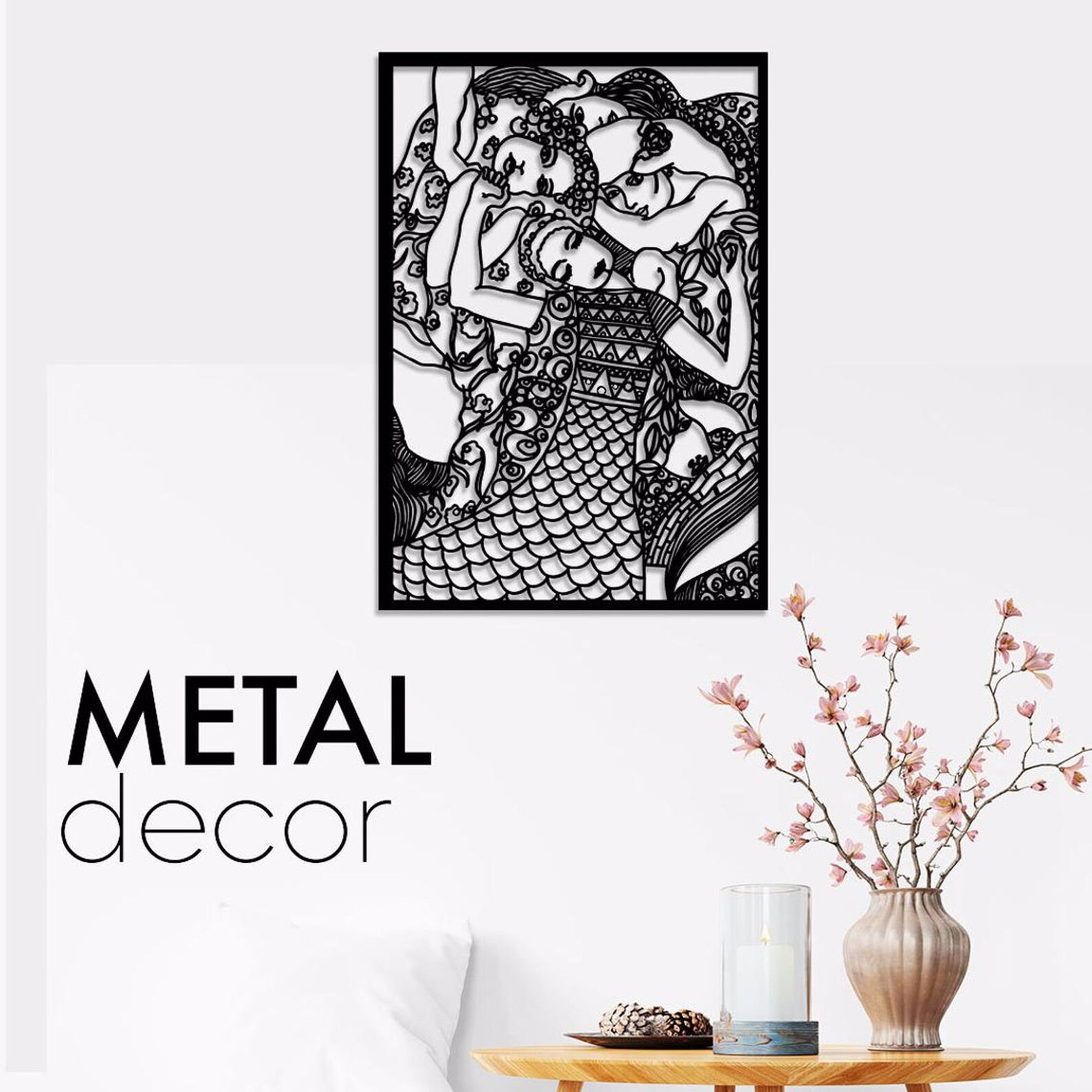 Women Metal Wall Decor Metal Gift Metal Wall Art 3D Metal Wall | Etsy