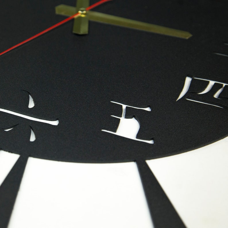 Japan Metal Wall Clock With Large Japanese Numerals Wall Art | Etsy