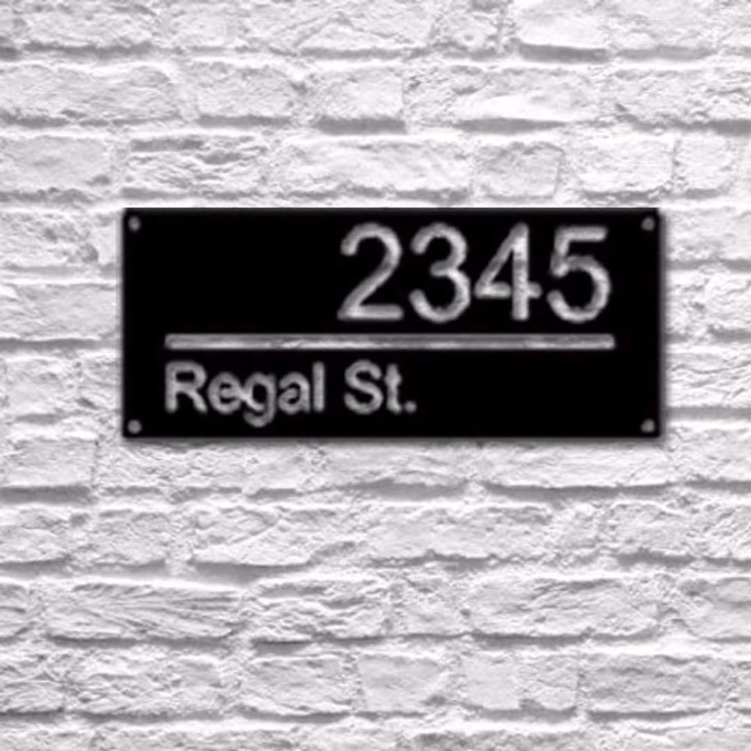 Personalized Metal Address Numbers Sign, Custom Address Sign, Metal ...