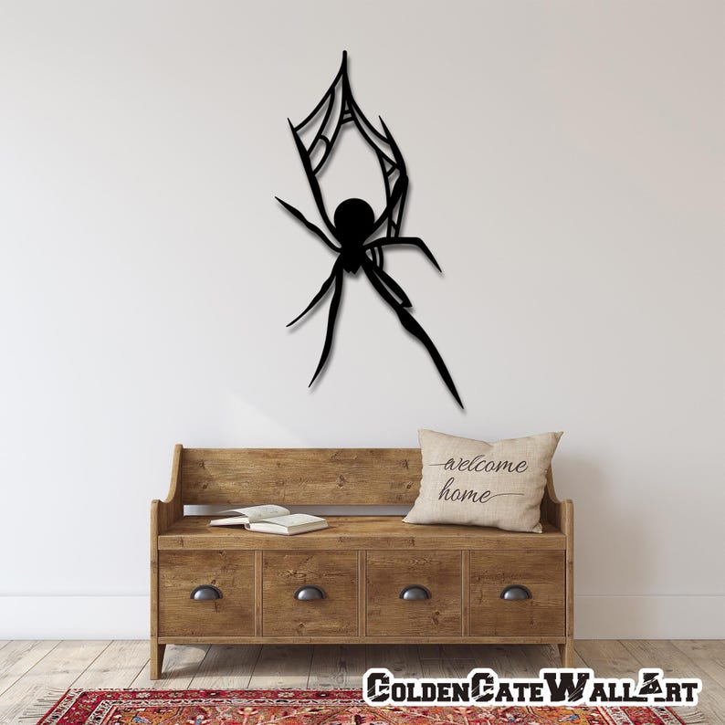 Goth Spider Metal Wall Art: Gothic Halloween Decor - Etsy