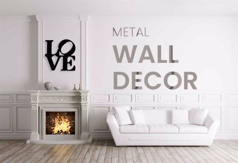 Love Metal Wall Decor Metal Wall Art Decor 3D Metal Wall Decor - Etsy