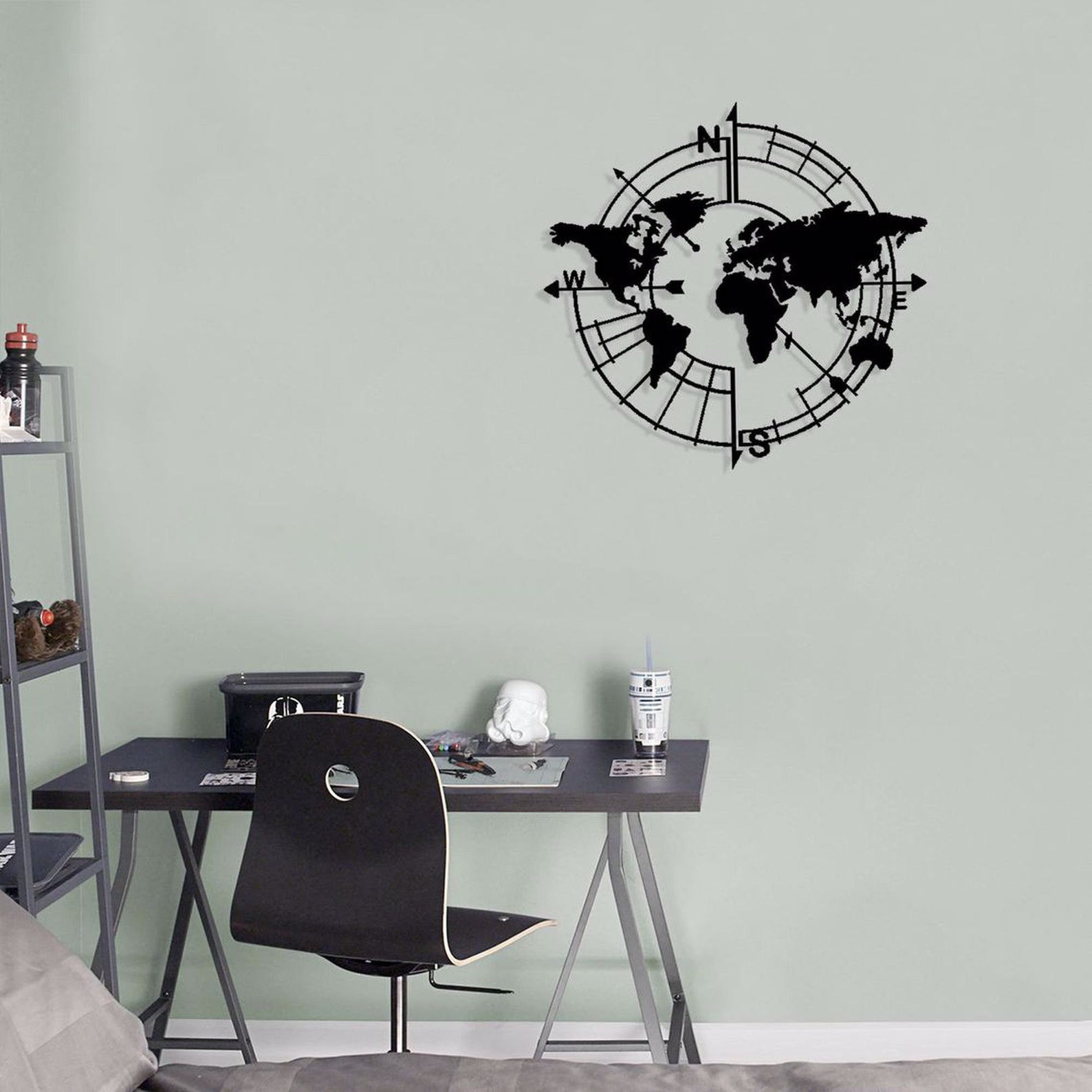 World Map Metal Wall Decor World Map Wall Art Metal World - Etsy