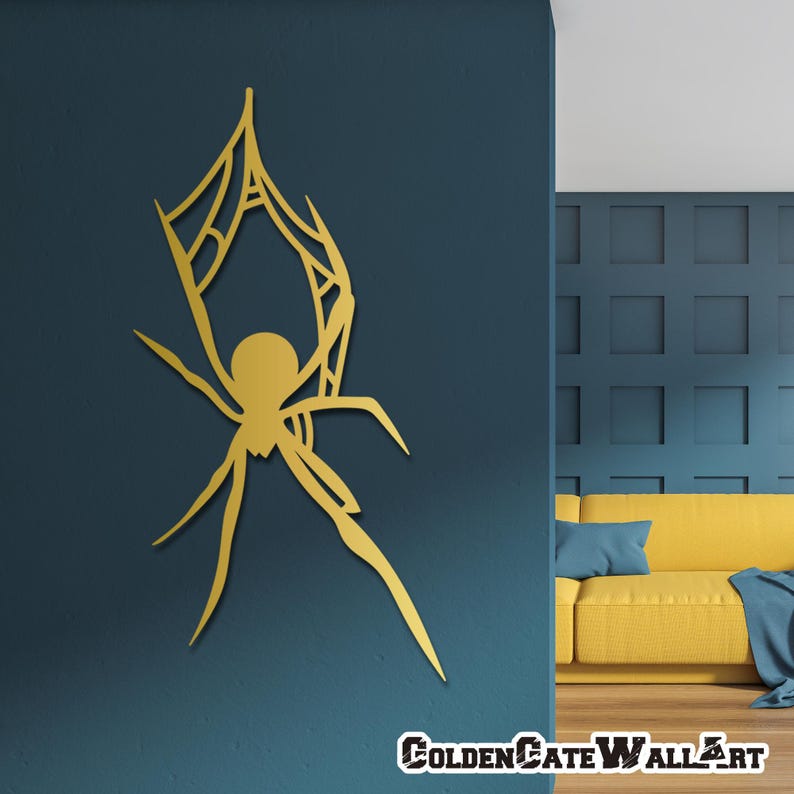 Goth Spider Metal Wall Art: Gothic Halloween Decor - Etsy