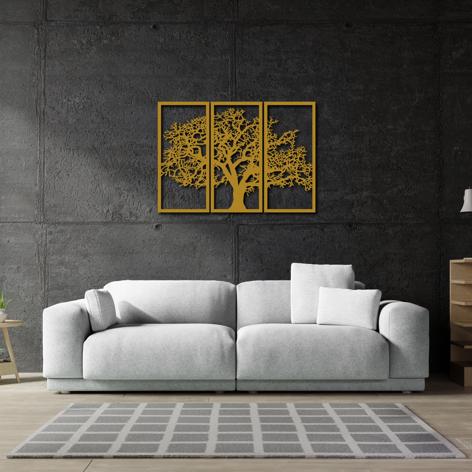 Metal Wall Art-3 Panels Tree of Life Decor 3D Metal Wall - Etsy