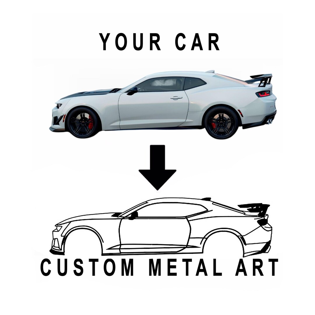 Custom Car Metal Wall Art, Your Own Car Minimalist Wall Art ...