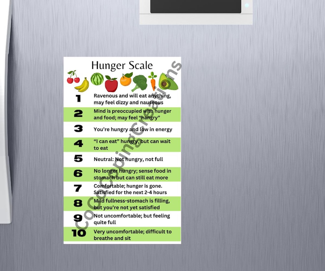 Hunger Scale Magnet: A Mindful Eating Companion - Etsy