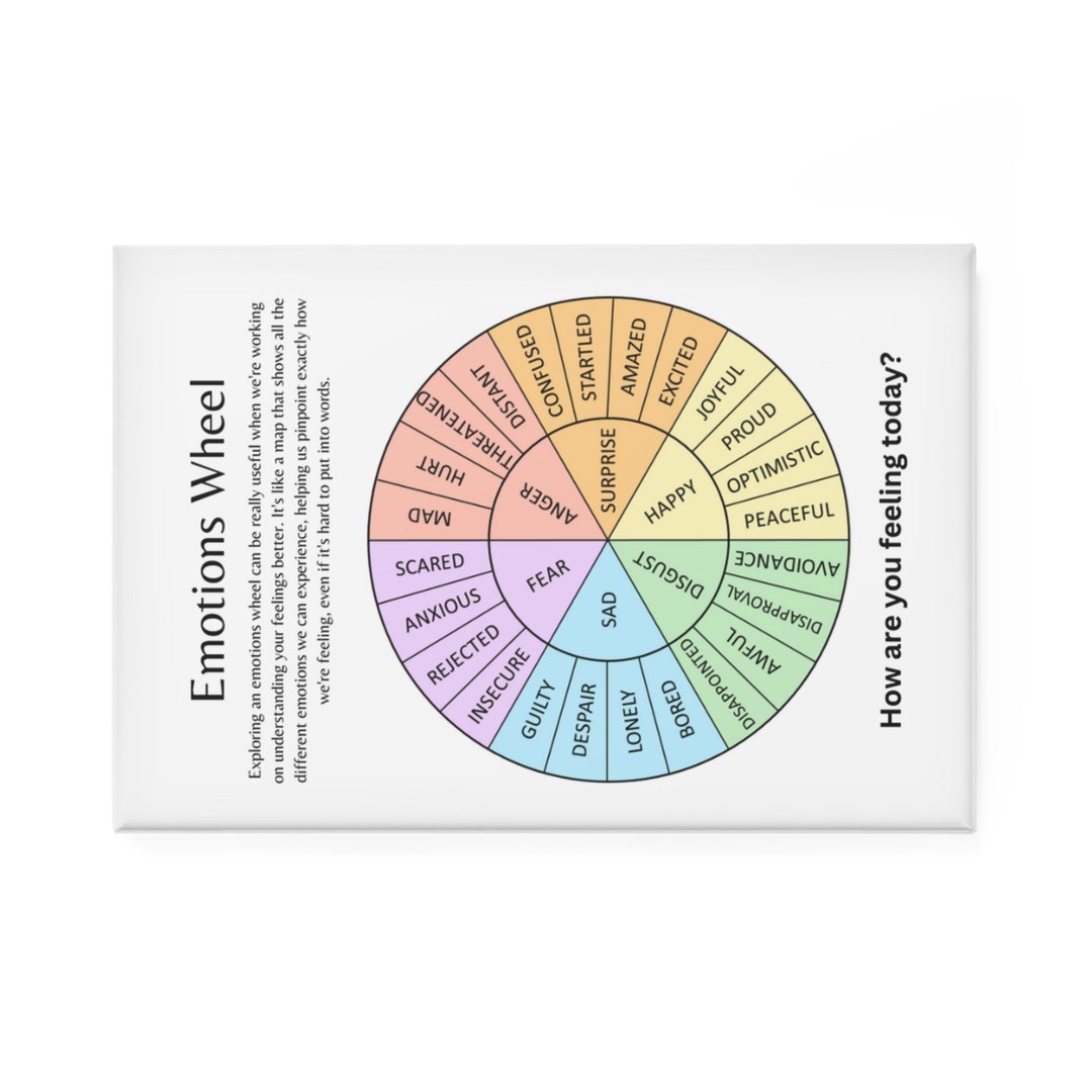 Emotions Wheel Magnet - Etsy