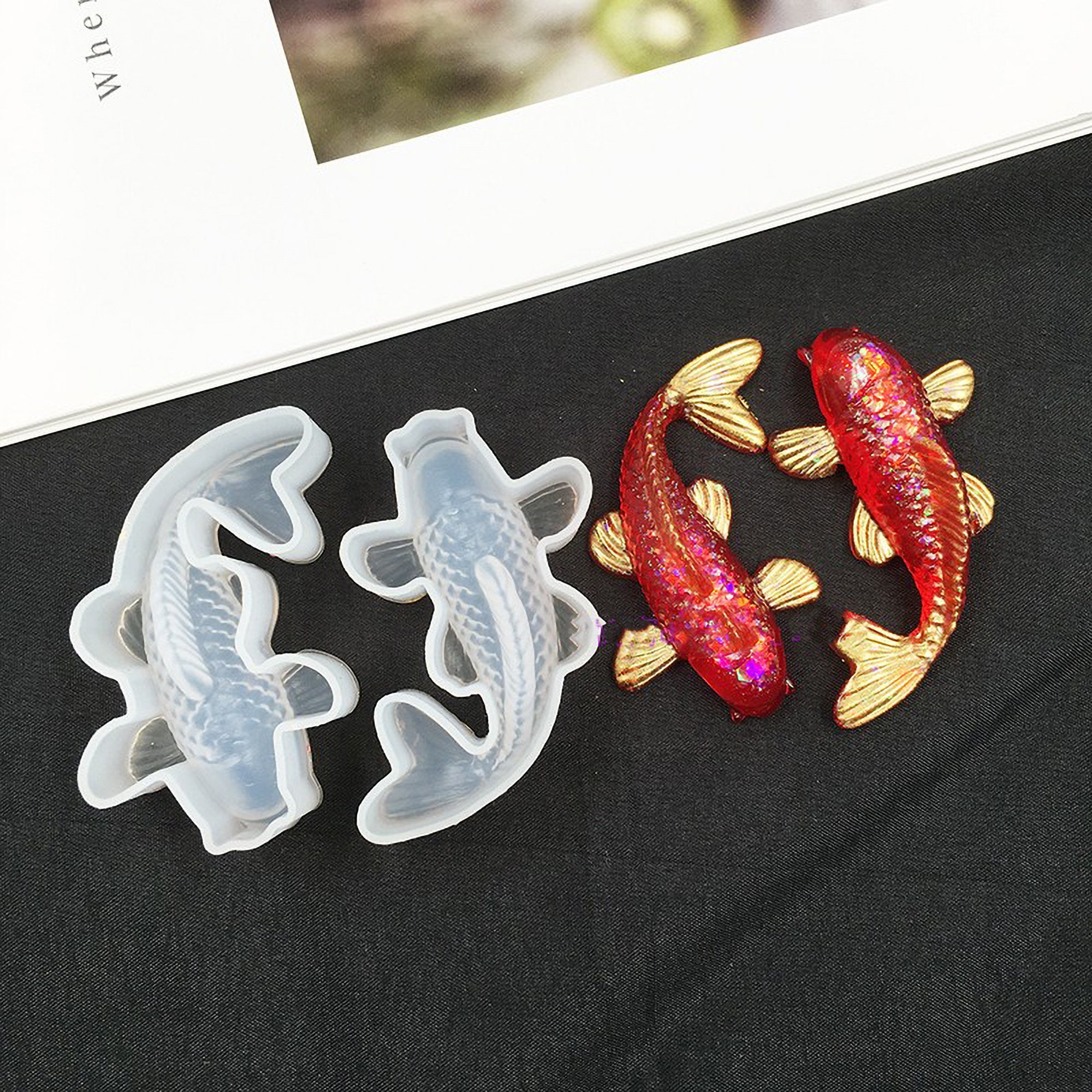 Koi Fish Resin Mold Fish Silicone Mold Fish Decor Jewelry | Etsy