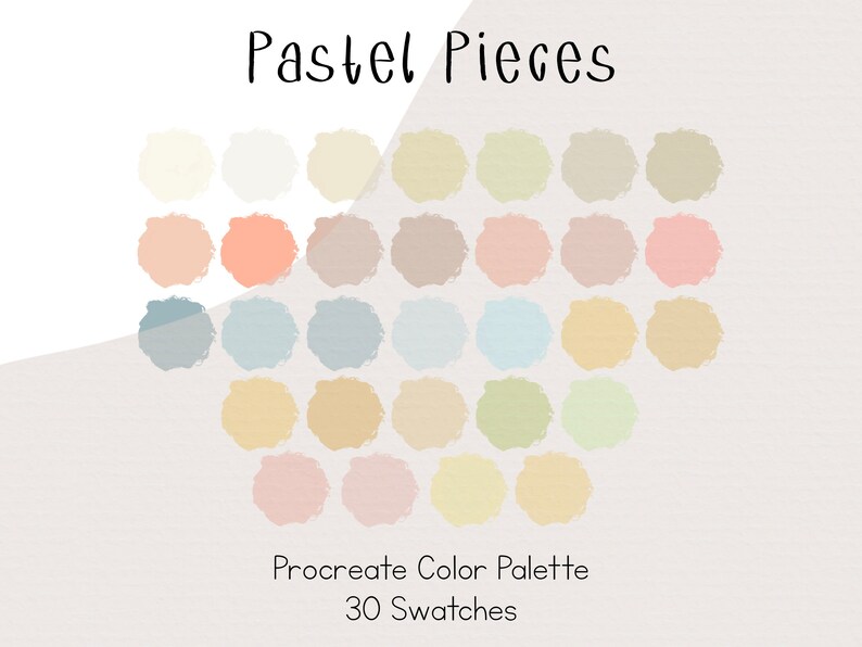 Pastel Pieces Color Palette - Etsy