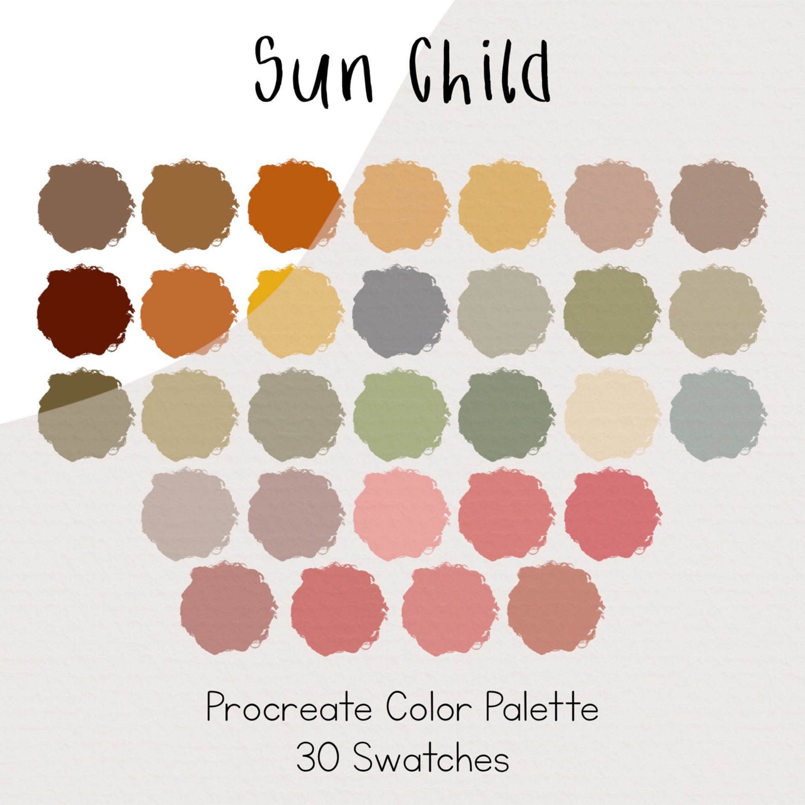 Sun Child Color Palette for Procreate - Etsy