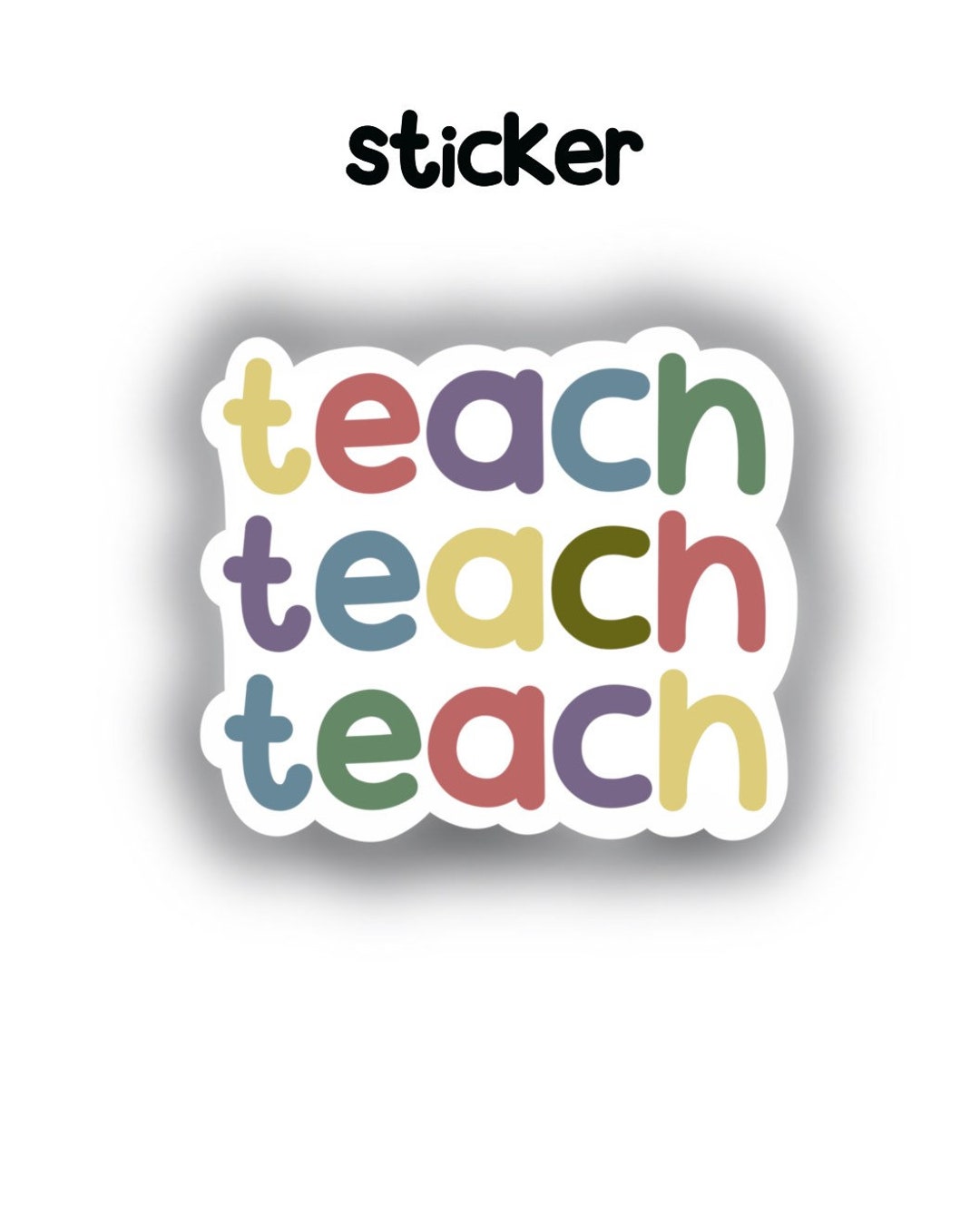 Teacher Sticker Teach Sticker Teacher Gift Teacher Water Bottle Water ...