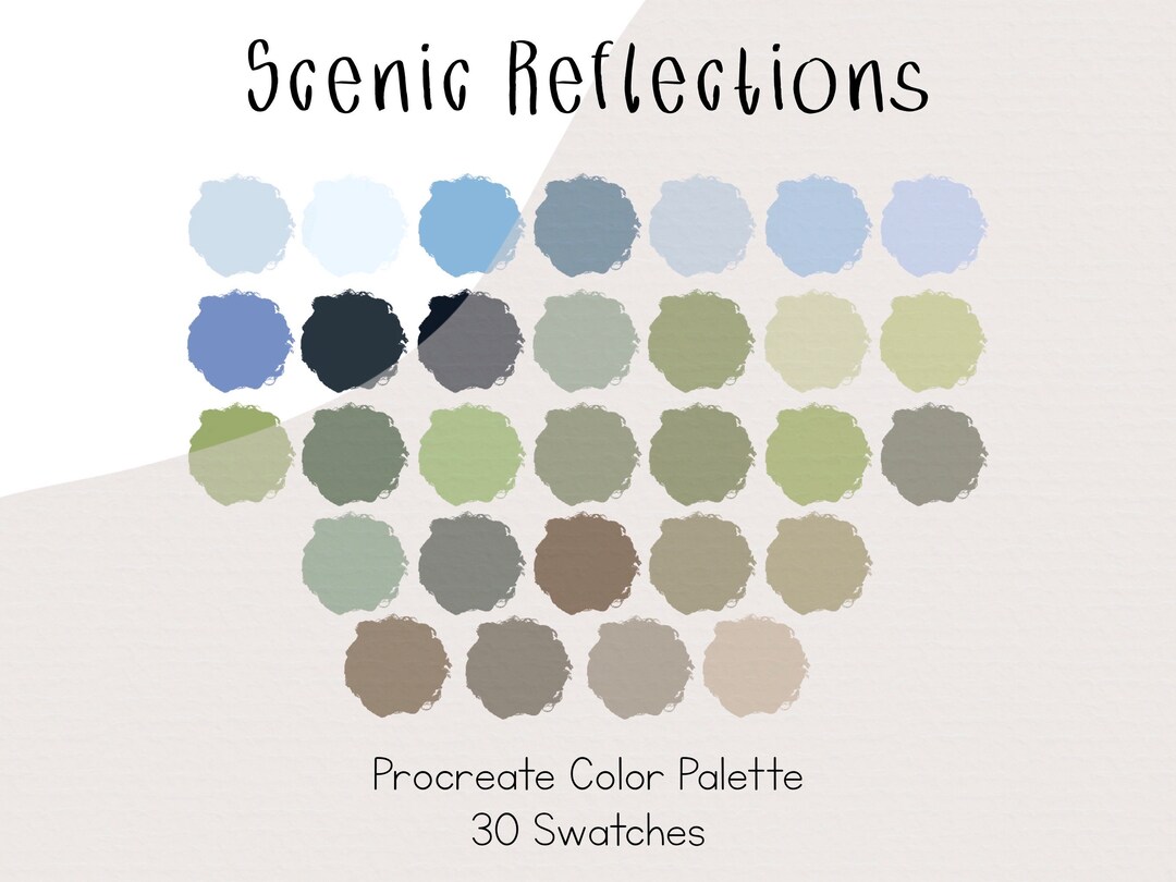 Scenic Reflections Procreate Color Pallette Instant Download - Etsy