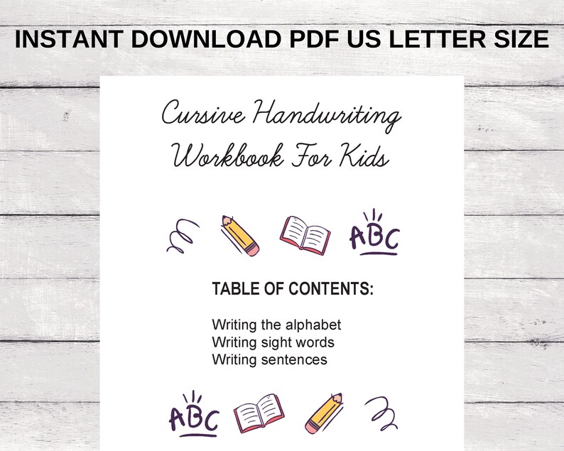 Printable Cursive Handwriting Worksheets for Kids, Cursive Writing ...